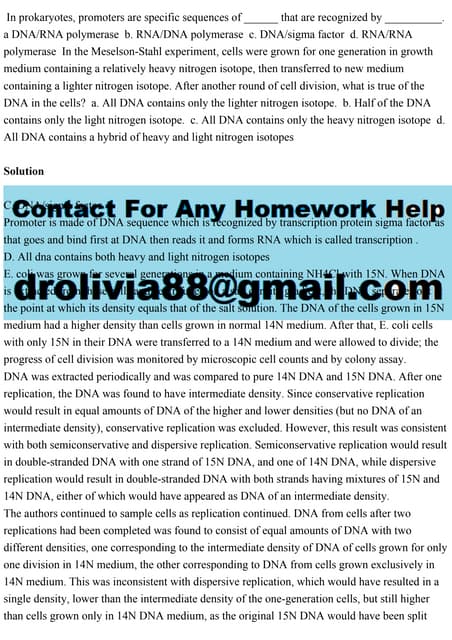Semiconservative DNA replication | PDF