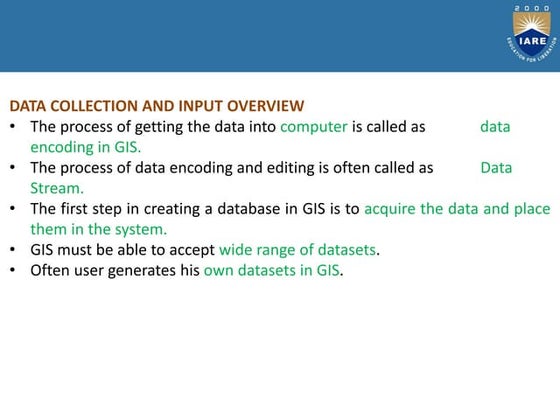 Data input techniques - GIS | PPTX | Geography | Science