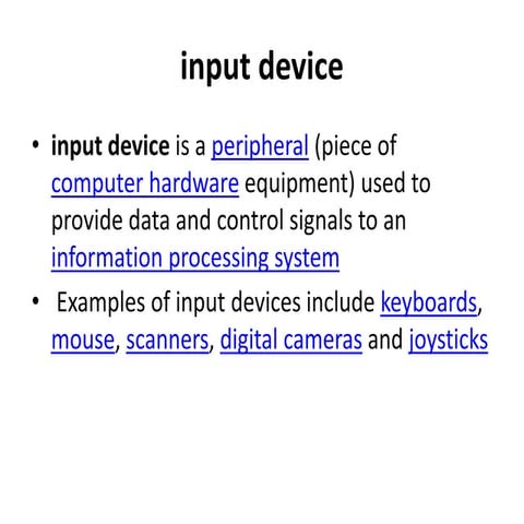 Input devices | PPTX
