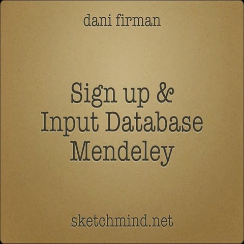 Input database mendeley | PPT