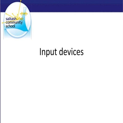 Input devices 2 lessons | PPTX