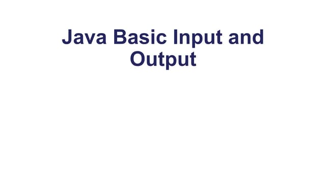 Input Output Statments In Java Input And Output Statements Used In