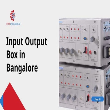 IO Box in Bangalore – Smart Testing Solutions by Ettikengineering | PPTX