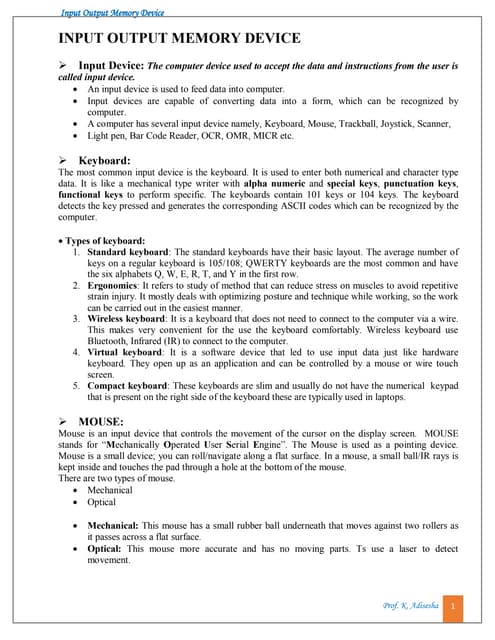 Computer Fundamentals Input And Output Devices Ppt Computer Peripherals Computing