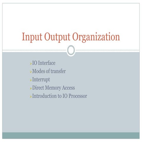 Inputoutputorganization 140722085906 Phpapp01pptx 