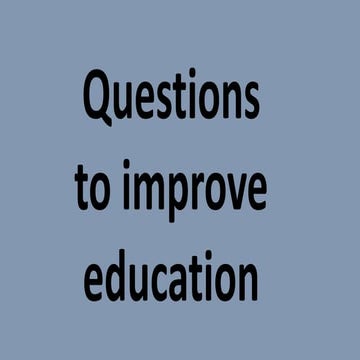 Inputs to improve education | PDF