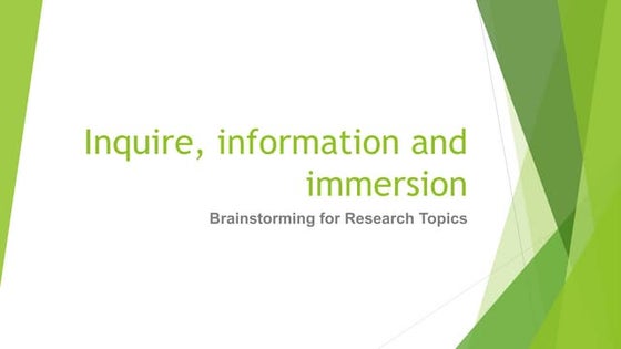 Inquiries-Investigation-and-Immersion.pptx | Education