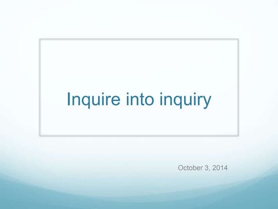 Inquiry maths introduction | PPT