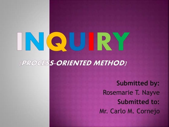 discovery method of teaching | PPT