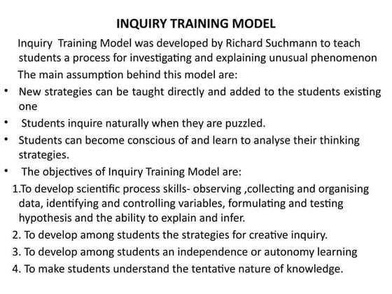 Inquiry training model | PPT