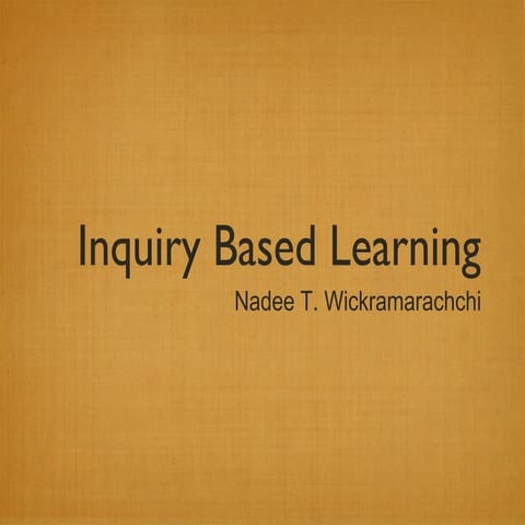 Inquiry based learning | PPT