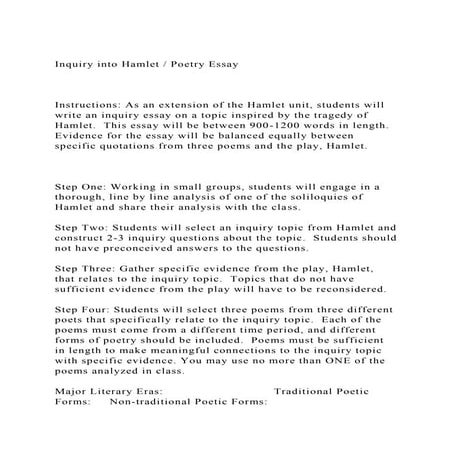 Inquiry into Hamlet Poetry EssayInstructions As an exte.docx
