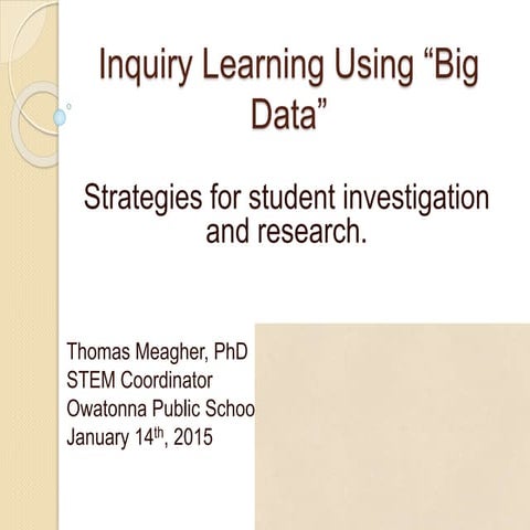 Inquiry learning strategies with big data | PPT