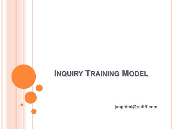 Inquiry training model | PPT