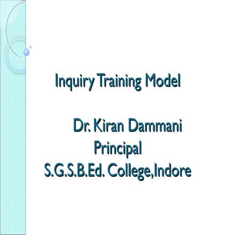 Inquiry training model [compatible] | PPT