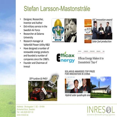 Stefan Larsson, Cto inresol ab at Inresol ab