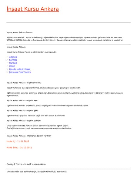 Insaat kursu-catalca | PDF