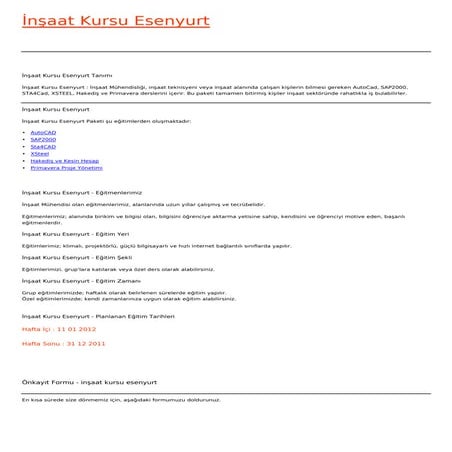 Insaat kursu-erzurum | PDF