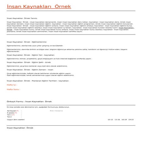 Insan kaynaklari-ornek | PDF