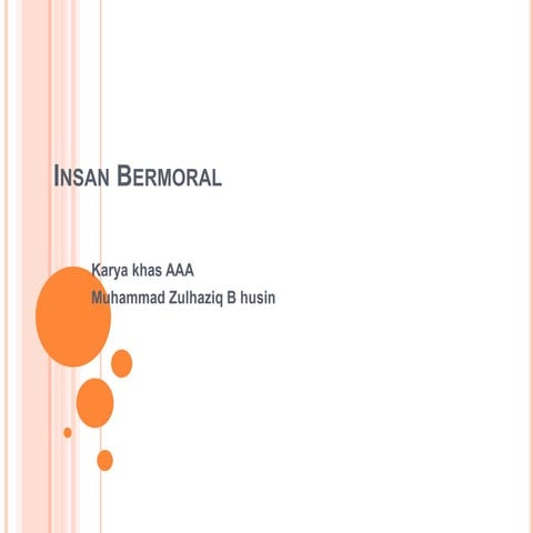 Insan bermoral | PPTX