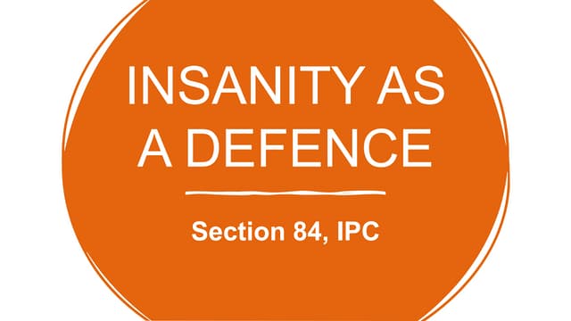 INSANITY AS A DEFENCE pptx insanity-as-a-defence-pptx