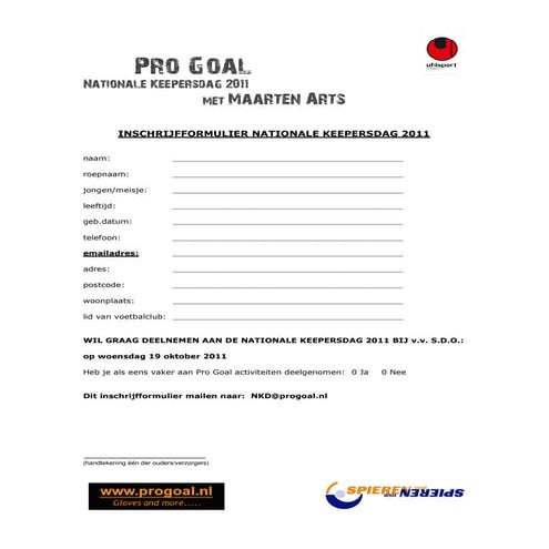 Inschrijfformulier nkd vv sdo 2011 | PDF