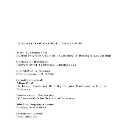 IN SEARCH OF GLOBAL LEADERSHIP Mark E. Mende.docx