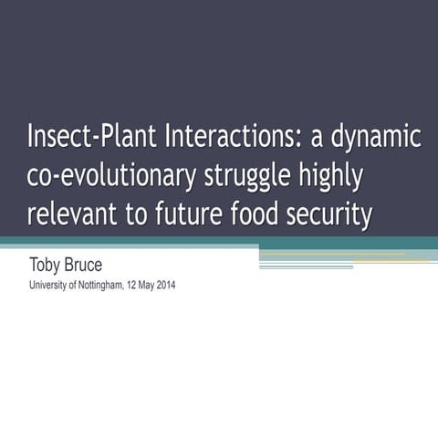 Insect plant interactions | PPTX
