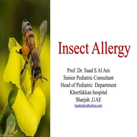 Insect allergy | PPTX