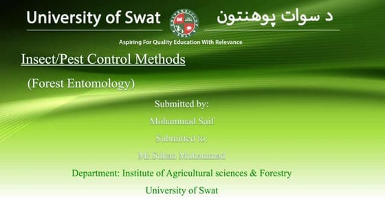 Integrated Pest Management | PPT | Agriculture | Industries