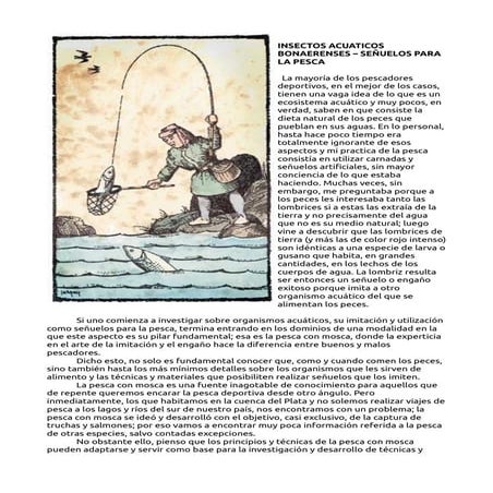 Insectos acuaticos bonaerenses – señuelos para la pesca | PDF