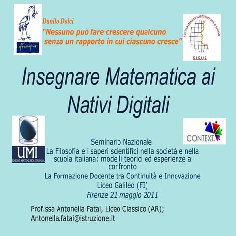 Insegnare matematica ai nativi digitali | PPT
