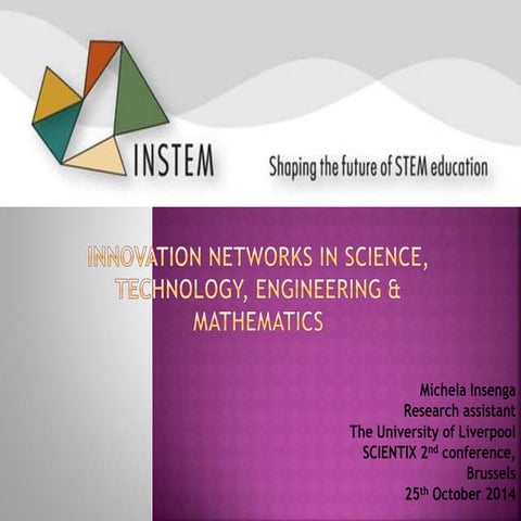 Michela Insenga: 1.3) INSTEM – Innovation Network in STEM | PPTX