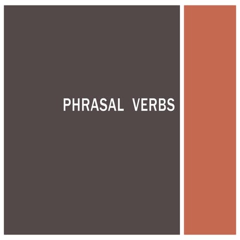 Intermediate II U4 Inseparable phrasal verbs | PDF