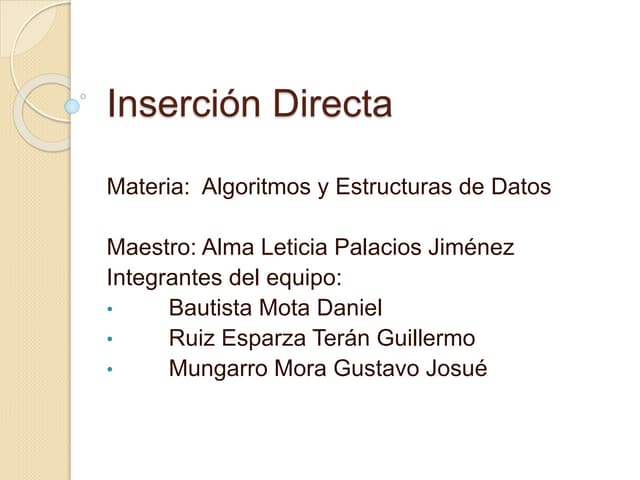 Ordenamiento Por Insercion