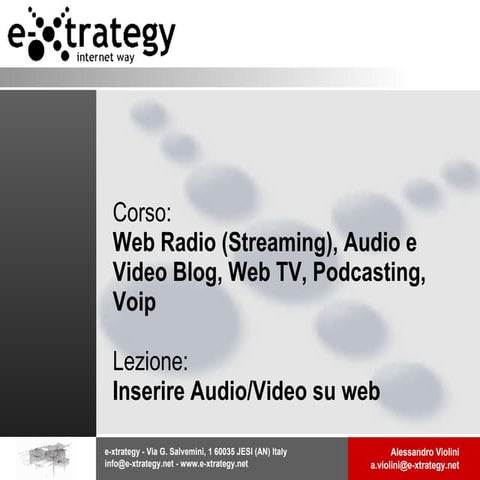 Inserire Audio/Video su web | ODP