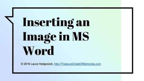 Inserting a picture into a word doc. | PPT
