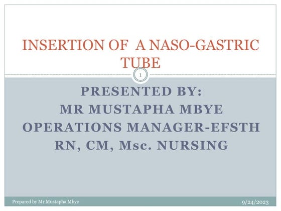 Nasogastric tube (NG tube) | PPT