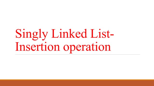 Insertion operation | PPT Insertion operation | PPT