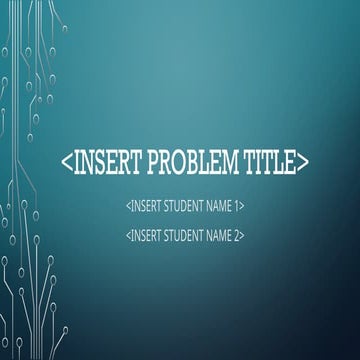 Best template for insert problem solving | PPTX