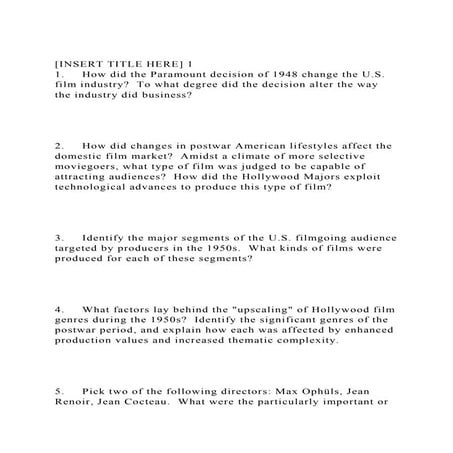 [INSERT TITLE HERE] 11.Identify the Big Five Hollywood studios .docx