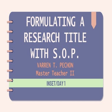 INSET-How to Formulate Research Title and SOP - Copy.pdf