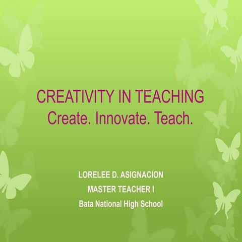 Inset 2012 creativity in teaching | PPTX
