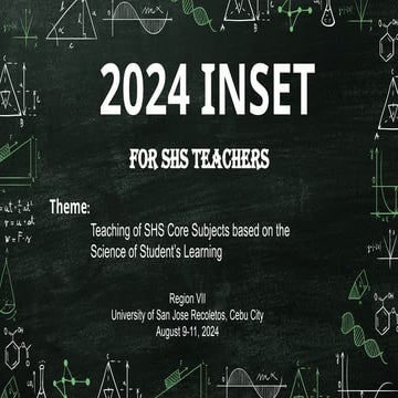 INSET 2024.pptx UNIVERSITY OF SAN JOSE RECOLETOS | PPTX