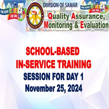 INSET2024_school based training for teachers_2024 | PPTX