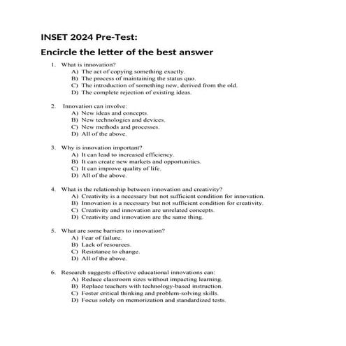INSET 2024 Pre-Test.docx 2 Learning-Plan-for-November-15-2024 ...
