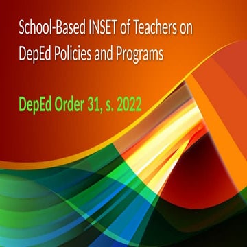 INSET DepEd Order 31 s2022.pptx villaverde | PPTX | Primary Education ...