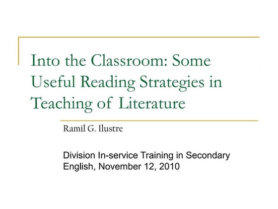 Reading strategies presentation | PPTX | Fiction | Books and Literature