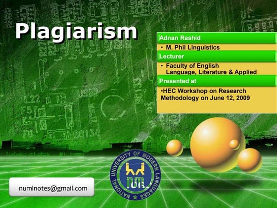 Research Methodology-03: Plagiarism | PPTX | Education