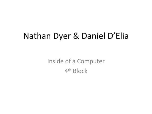 Computer Hardware | PPTX | Computer Peripherals | Computing